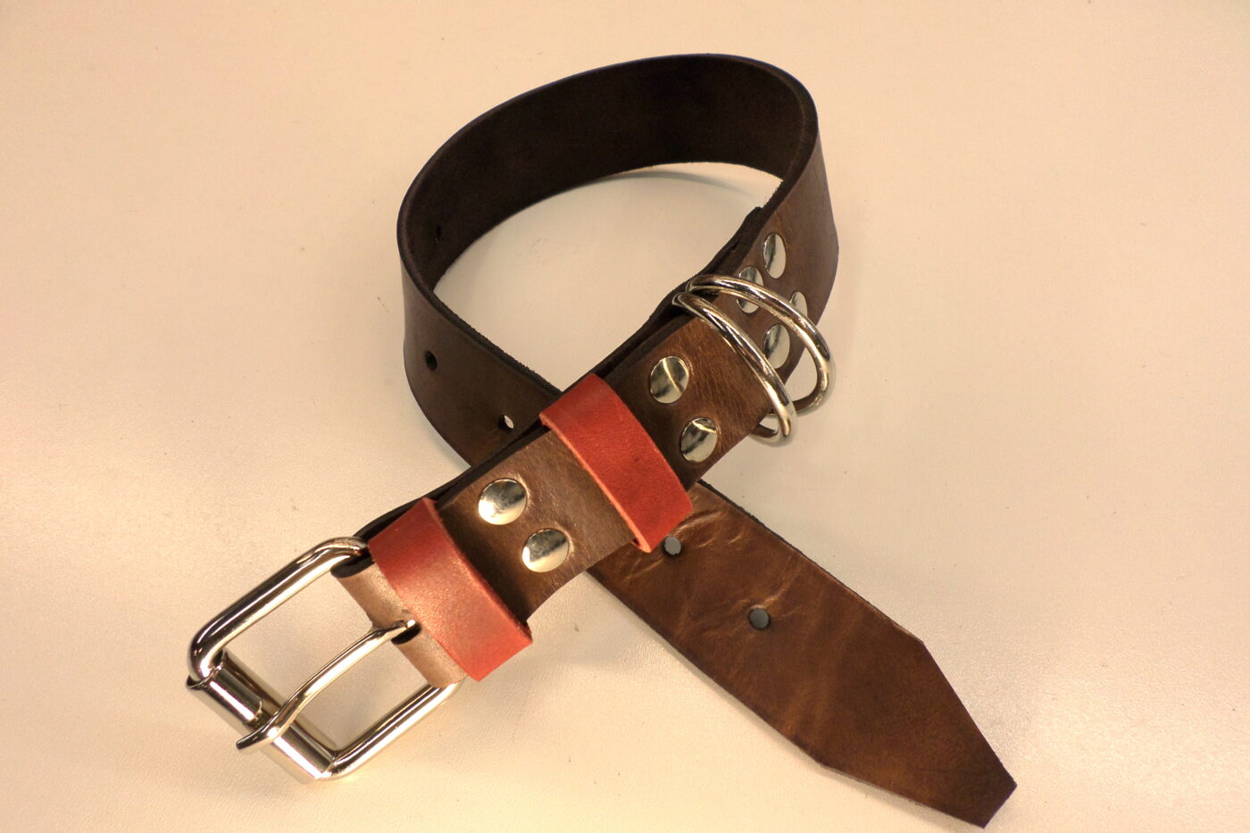 Δερμάτινο περιλαίμιο σκύλου 4x65cm καφέ.